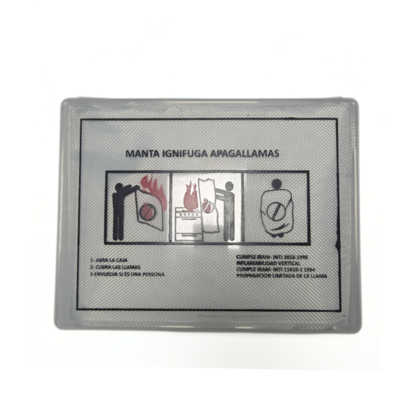 Manta ignífuga apaga llamas borosilicato 2x2 metros